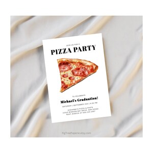 Graduation Party Invitation, Pizza Graduation Party Invitation, Adult ...