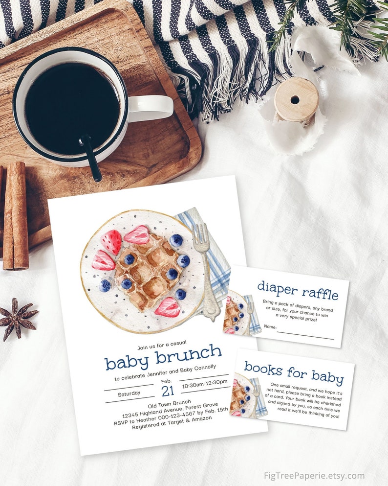 Baby Brunch Invitation Bundle Brunch Baby Shower Invite Set - Etsy