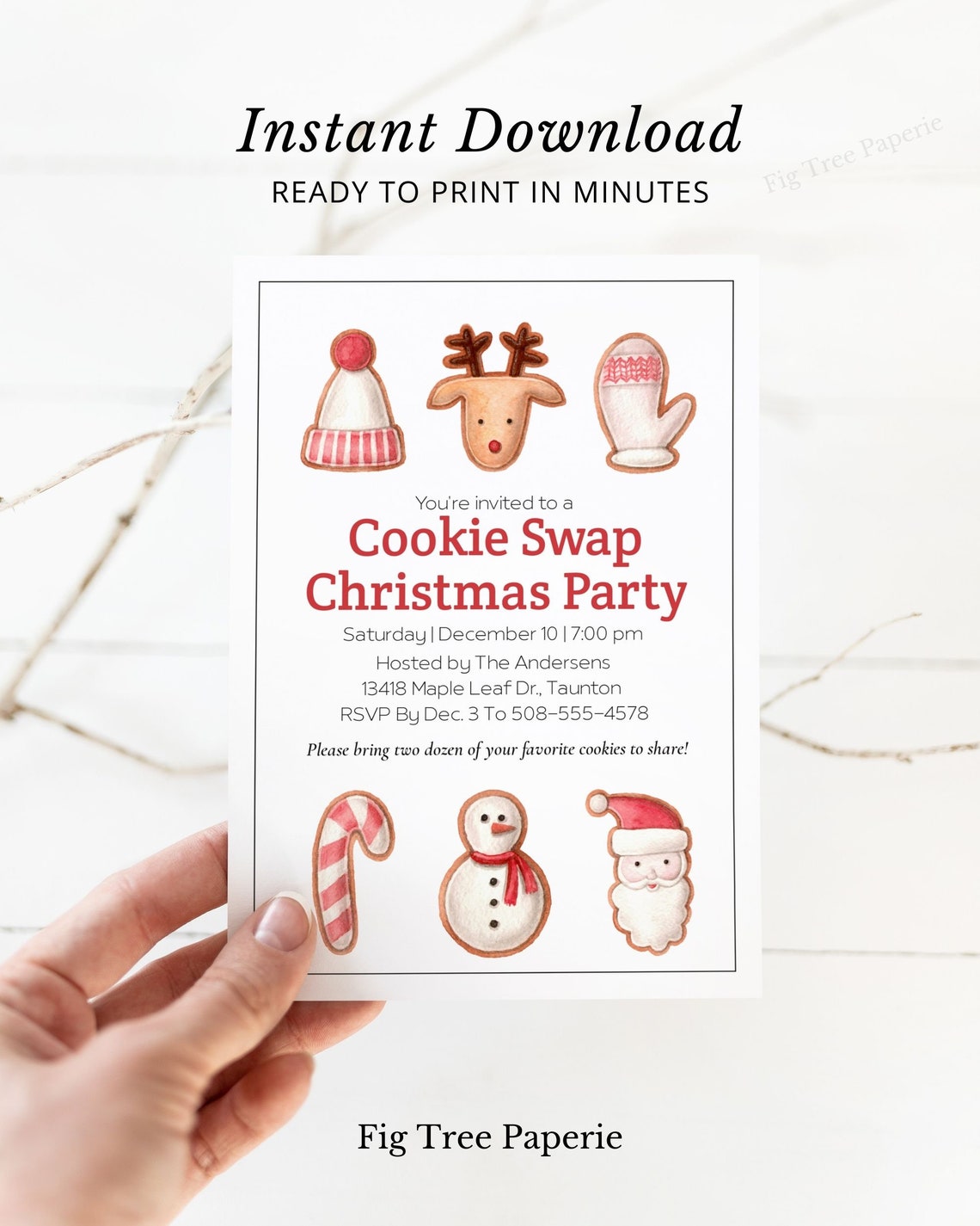 Cookie Swap Invitation Christmas Cookie Swap Party Invite - Etsy