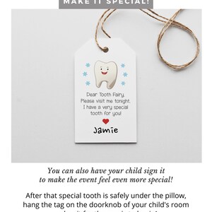 Please Visit Me Tooth Fairy Tag, Printable Visit Me Tooth Fairy, Lost ...