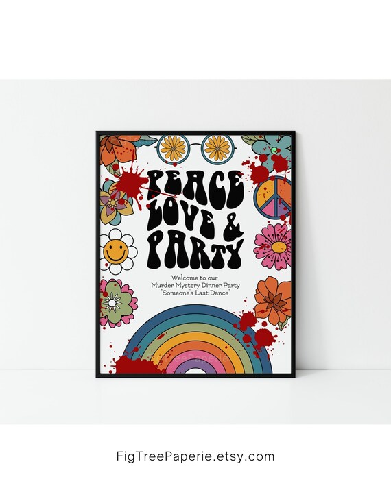 Murder Mystery Party Welcome Sign Murder Mystery Party Decor | Etsy