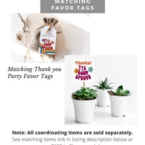 Groovy Party Favor Tag Template, 70s Retro Wedding Favor Tag, Retro 70s ...