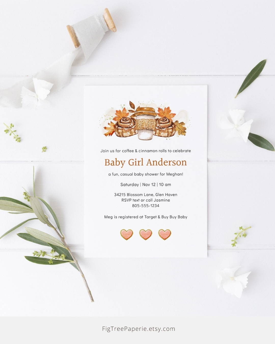 Baby Shower Invitation, Fall Baby Shower Invite, Second Baby Shower ...