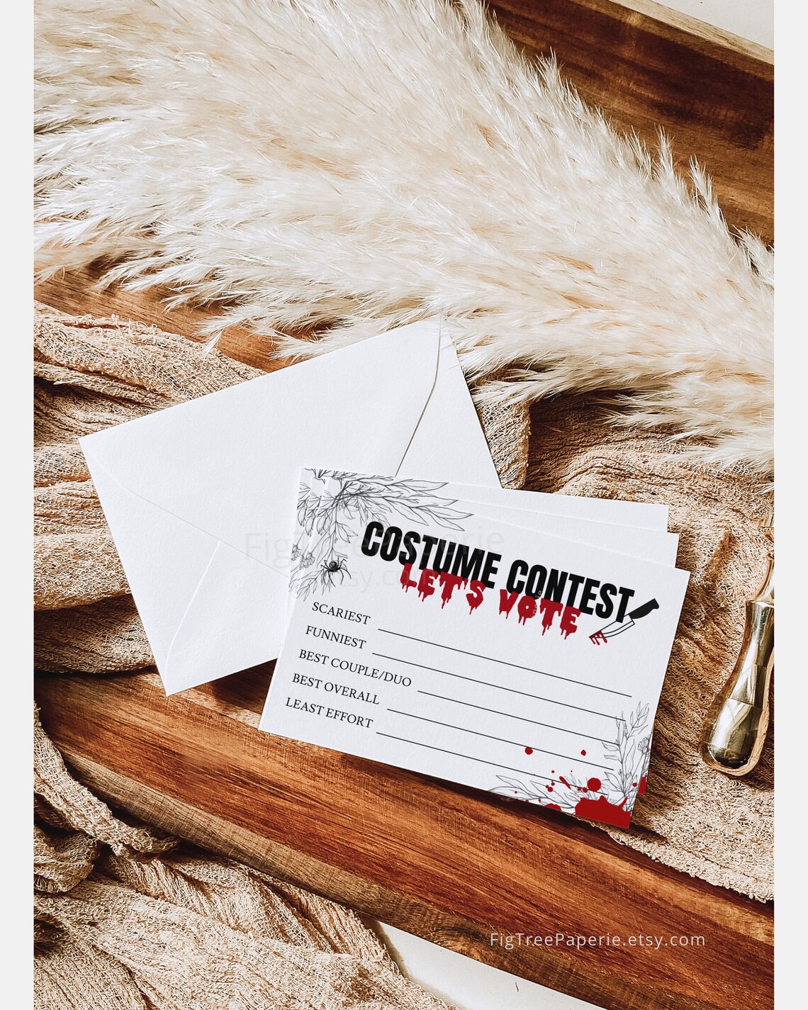 Halloween Costume Contest Voting Card Printable Halloween - Etsy
