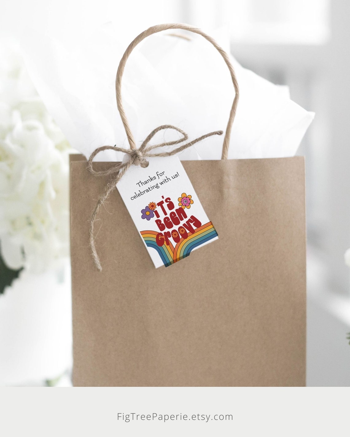 70s Theme Thank You Gift Tags 70s Favor Tag. Groovy Party - Etsy