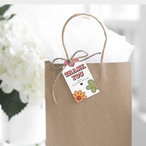 Groovy Party Favor Tag Template, 70s Retro Wedding Favor Tag, Retro 70s ...