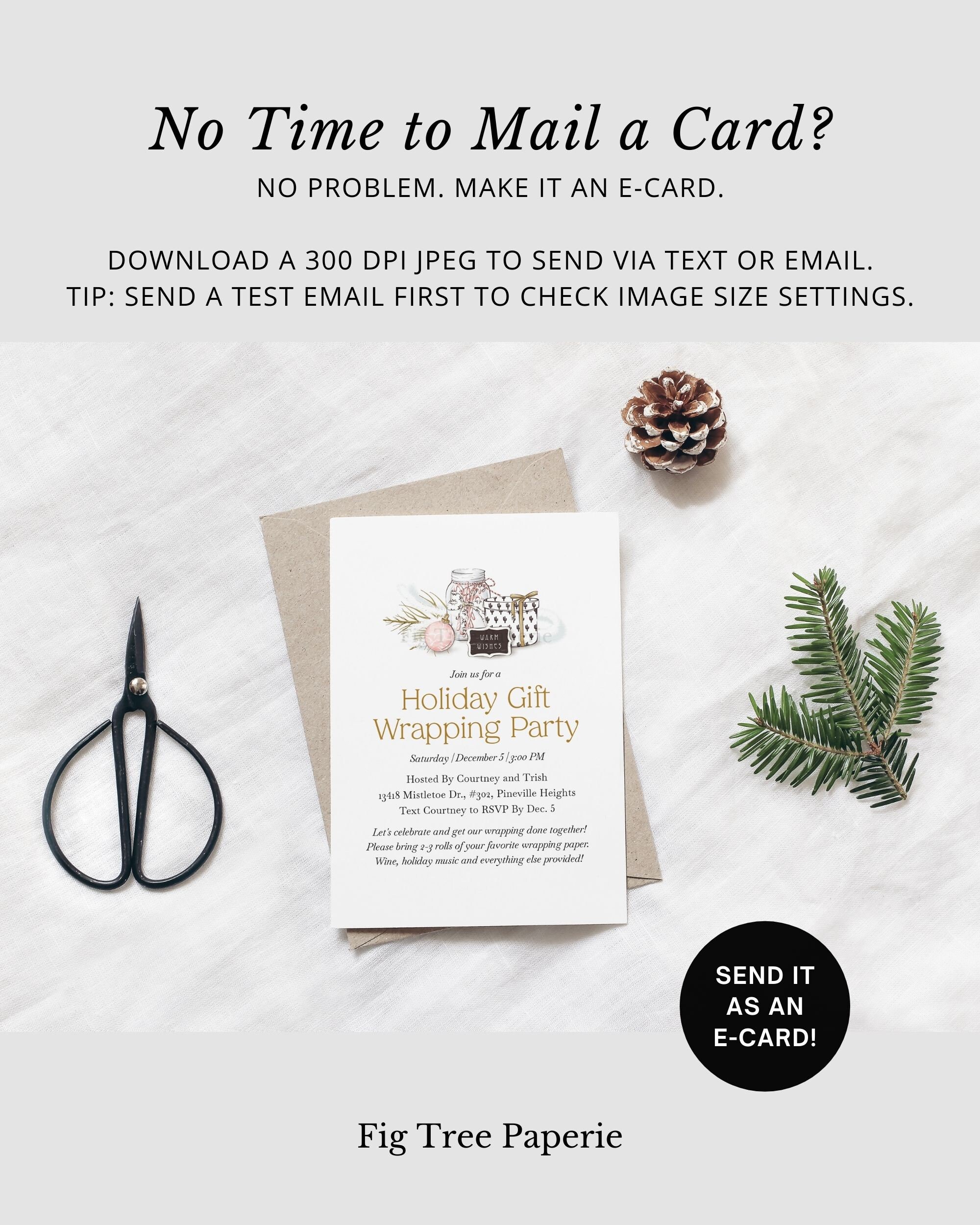 Holiday Gift Wrapping Party Invitation, Christmas Gift Wrapping Party ...