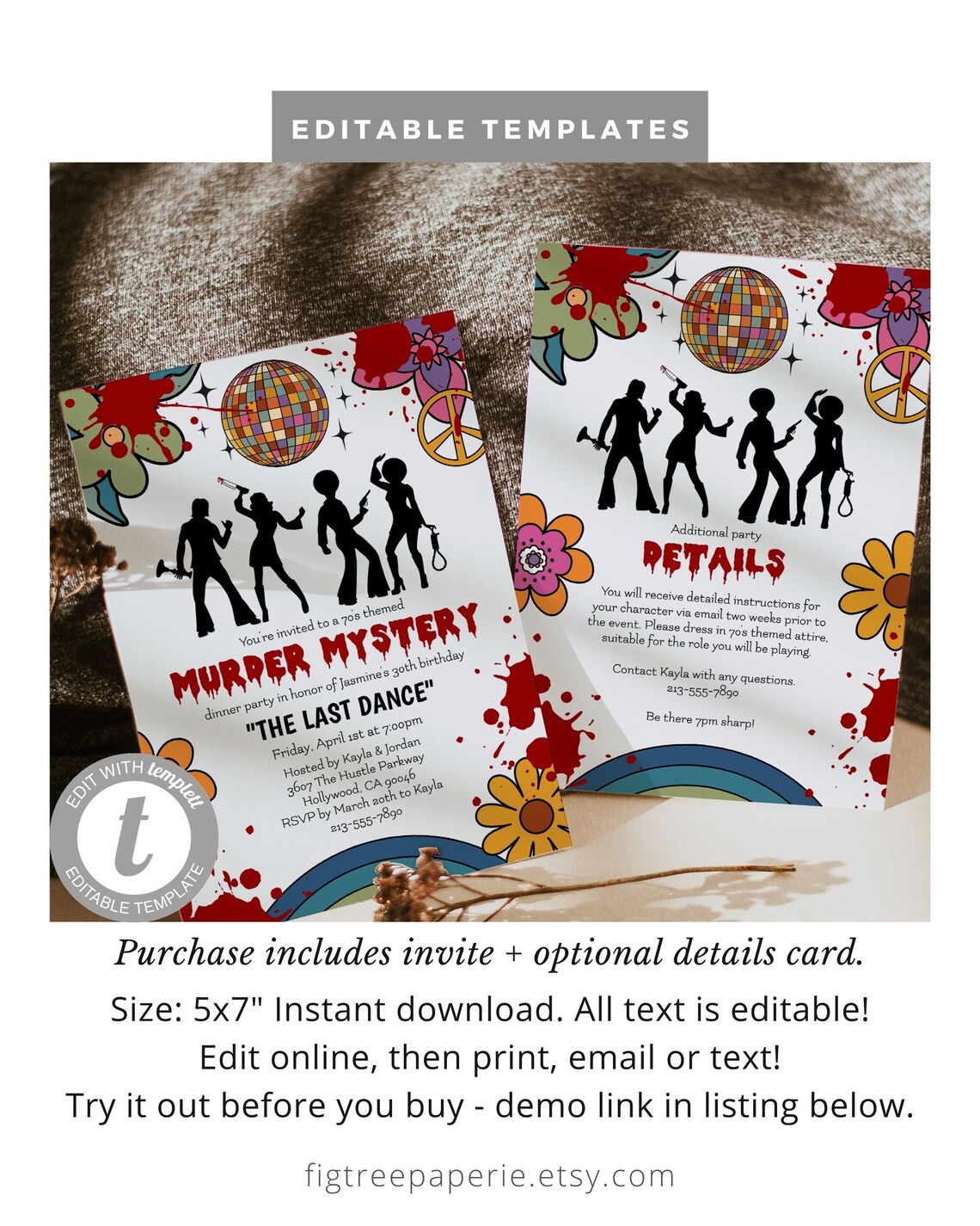 Murder Mystery Dinner Party Invitation Murder Mystery - Etsy