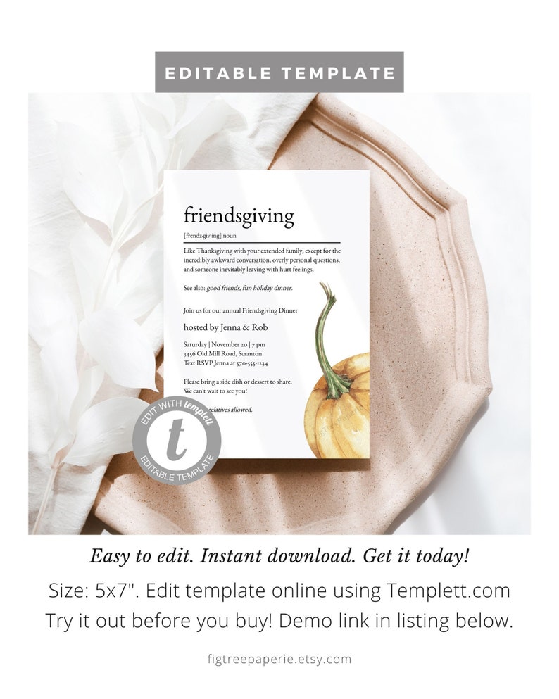 Friendsgiving Invitation, Funny Friendsgiving Invite, Friendsgiving ...