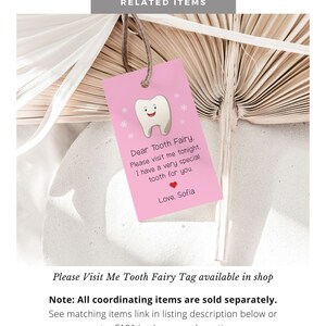 Gift Tag From the Tooth Fairy, for a Girl, Cute Girl Fairy, Gift From ...