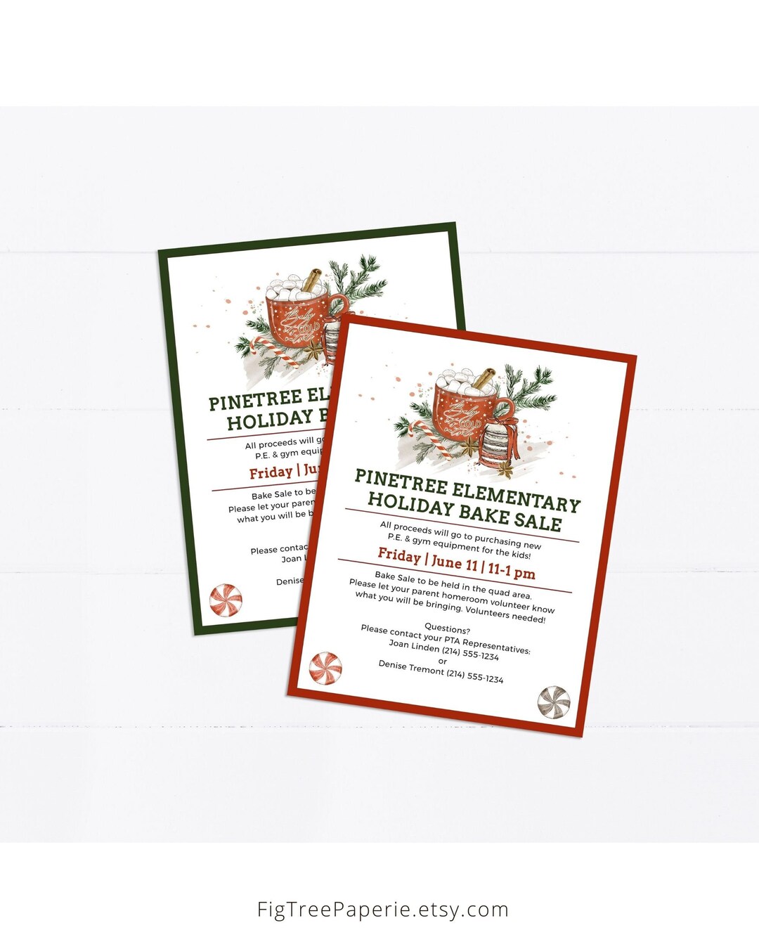 Bake Sale Flyer, School Fundraiser Flyer, PTA, PTO, Church, Holiday ...