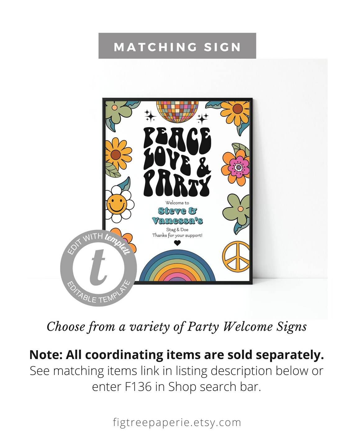 70s Party Drinks Menu Template 70s Wedding Drinks Menu - Etsy