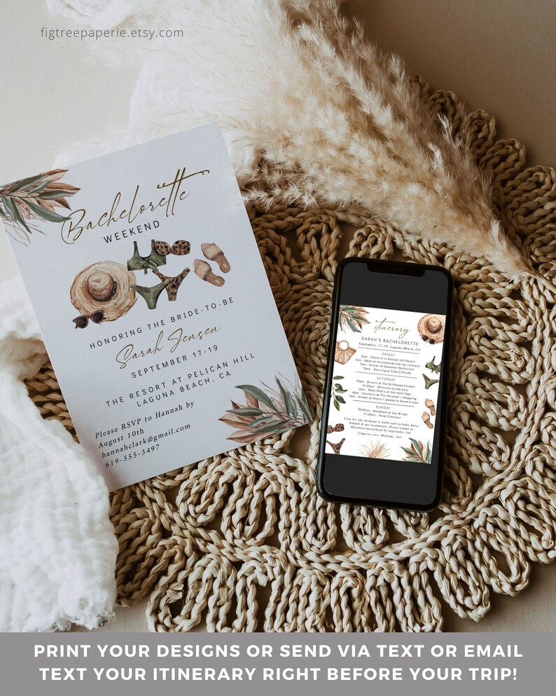 Boho Bachelorette Invitation Bachelorette Weekend Invite - Etsy