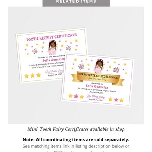 Gift Tag From the Tooth Fairy, for a Girl, Cute Girl Fairy, Gift From ...