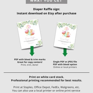 Diaper Raffle Sign, Brunch Baby Shower Games, Breakfast Baby Shower ...
