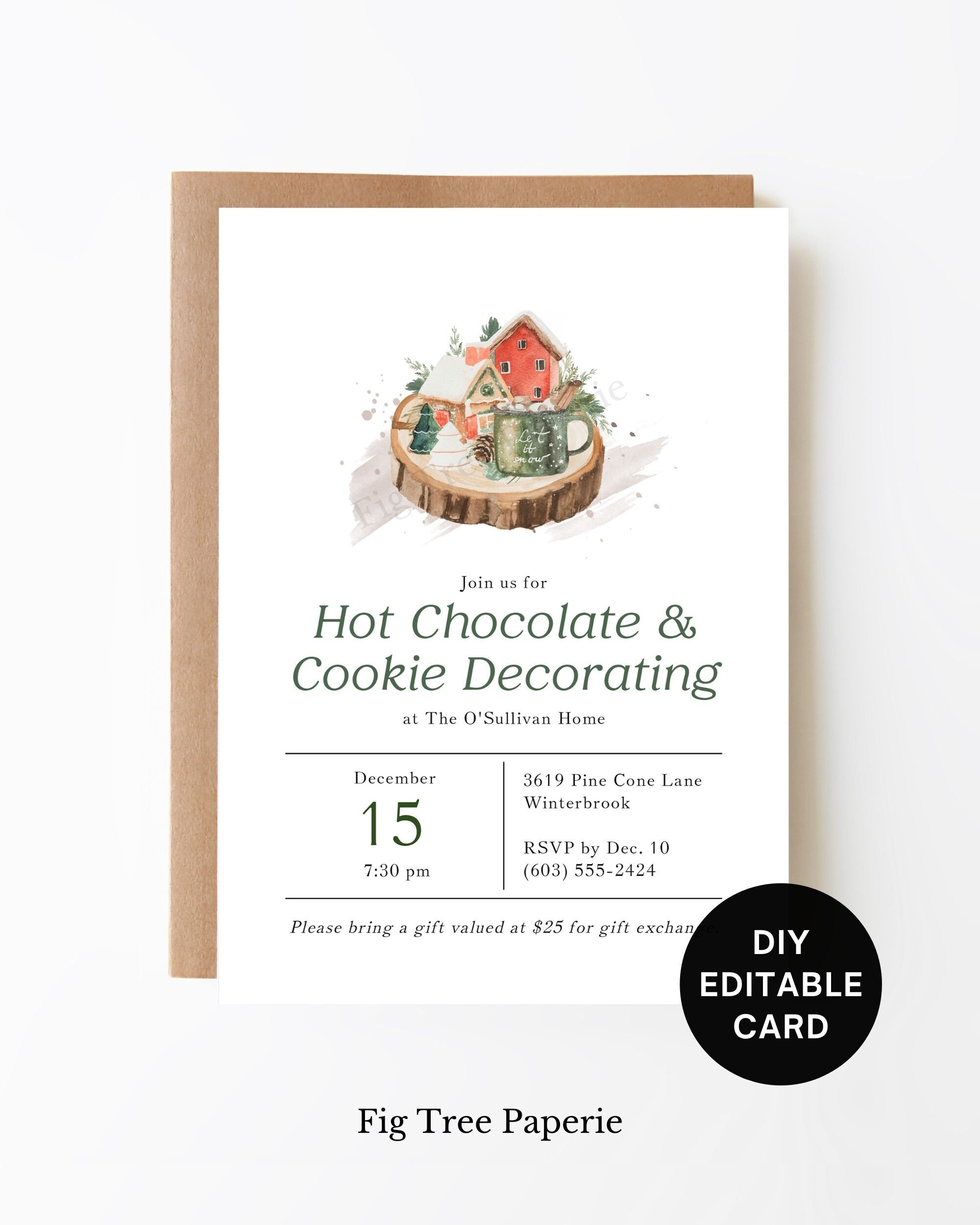 Cookie Decorating Party Invitation, Cookie Exchange Invite, Christmas ...