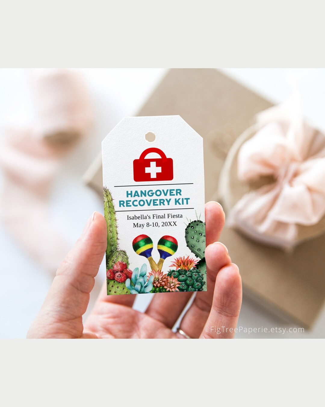 Final Fiesta Hangover Kit Tag Template, Final Fiesta Bachelorette Party ...