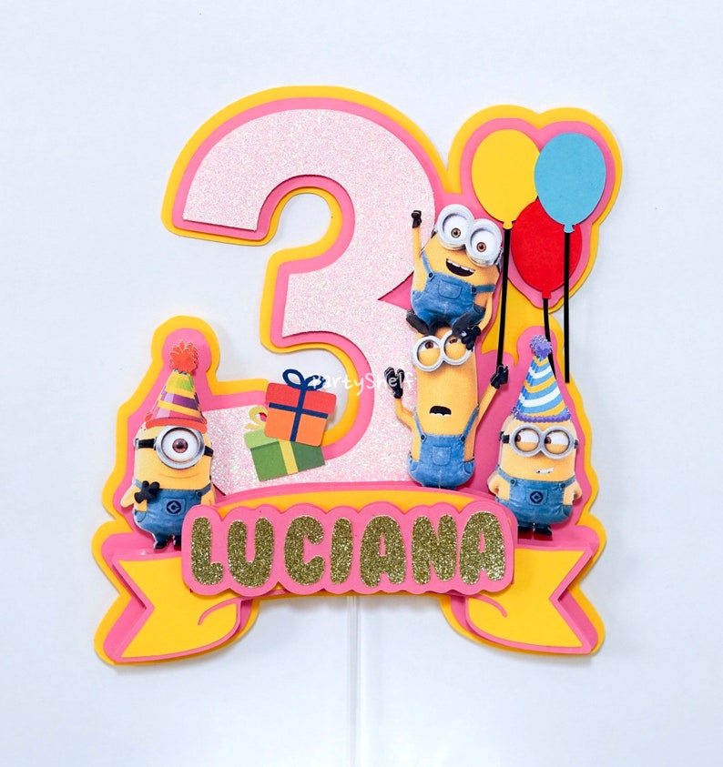Minion Fondant Cake Topper Despicable Me 4 Printable Cake Topper Minion ...