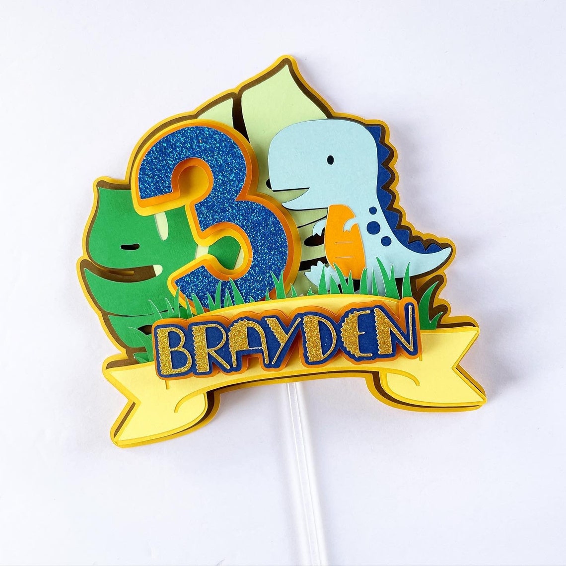 Baby Dino Cake topper Dinosaur Topper Dinosaur theme party - Etsy Italia