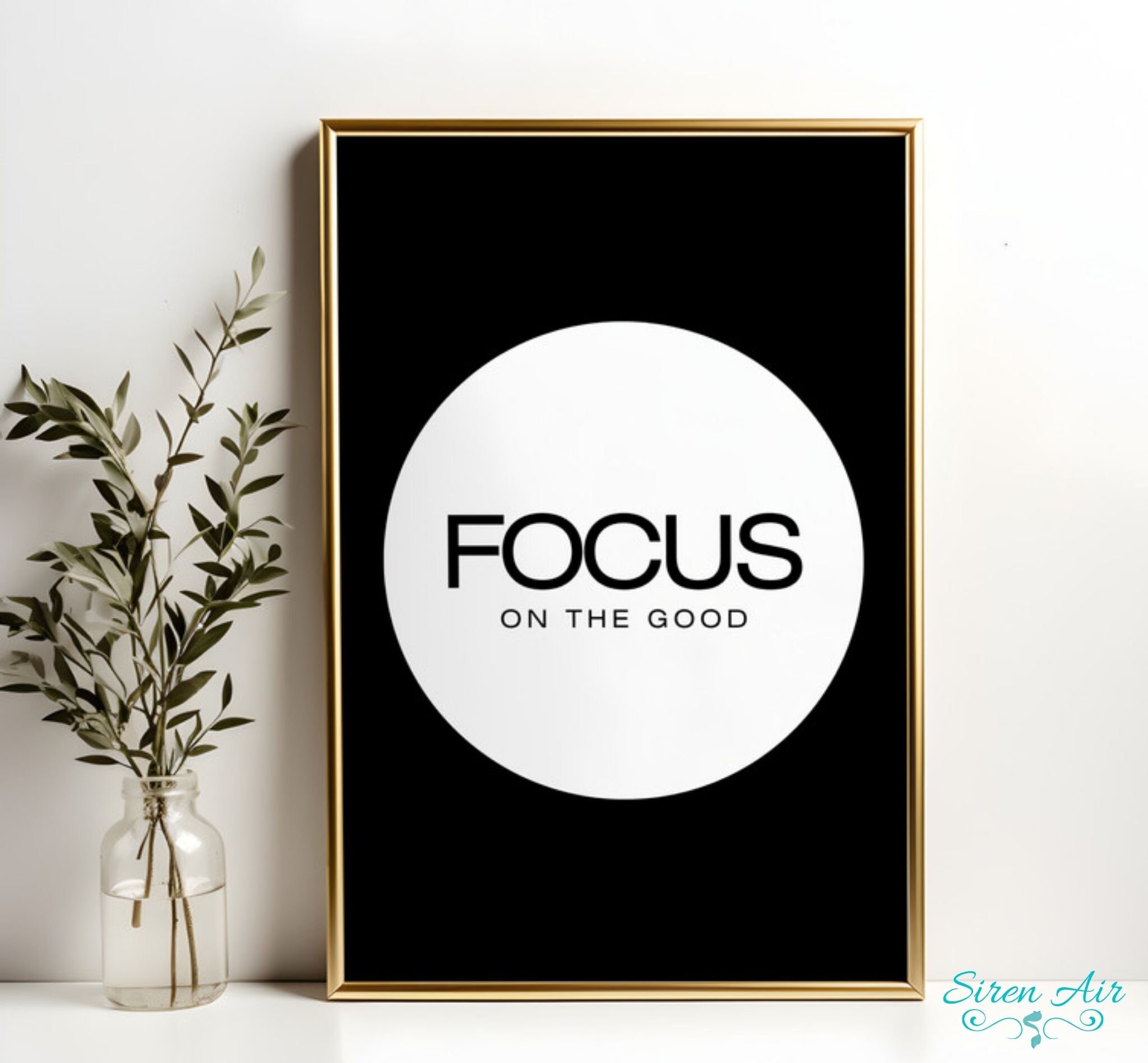 Focus on the Good Digital Wall Art Downloadable Art, Motivational Print ...