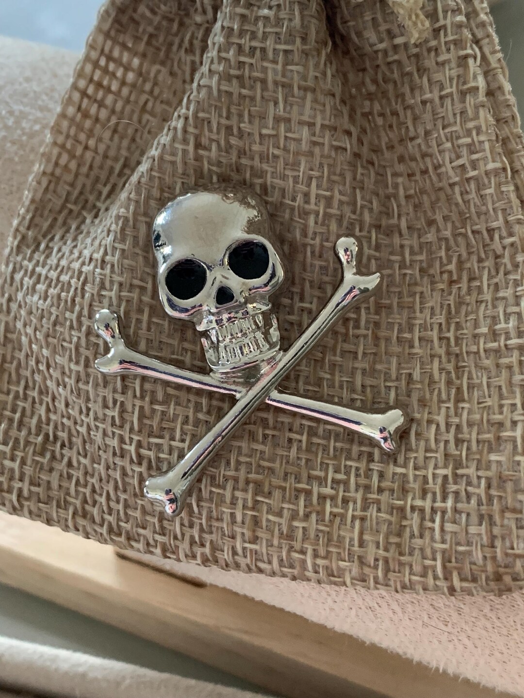 Stainless Steel Skull and Cross Bone Pin Badge - Etsy