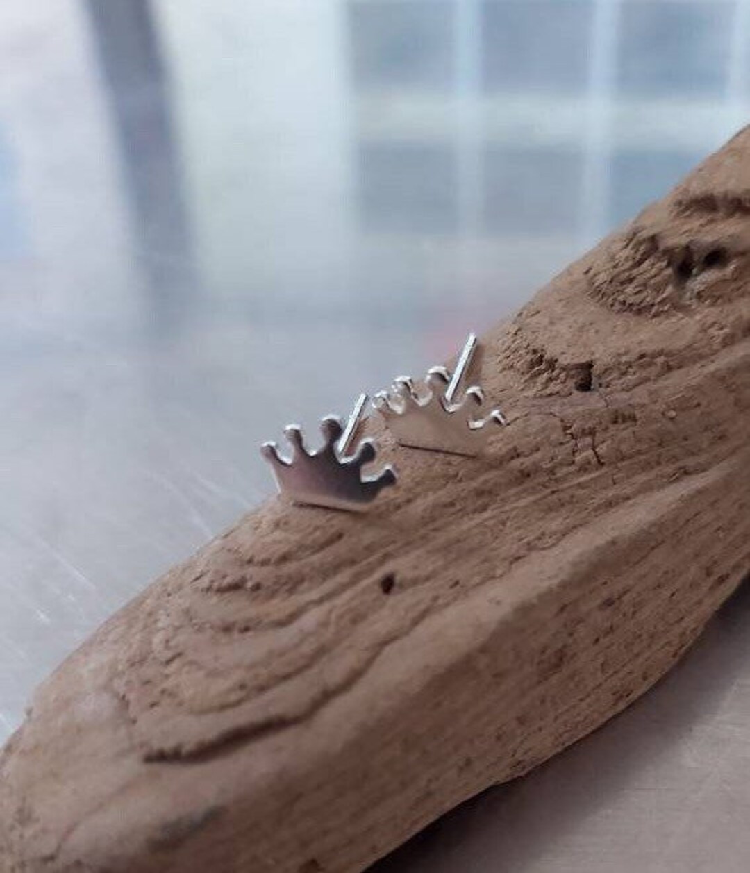Sterling Silver Crown Studs, Crown Earrings in Sterling Silver, Crown ...