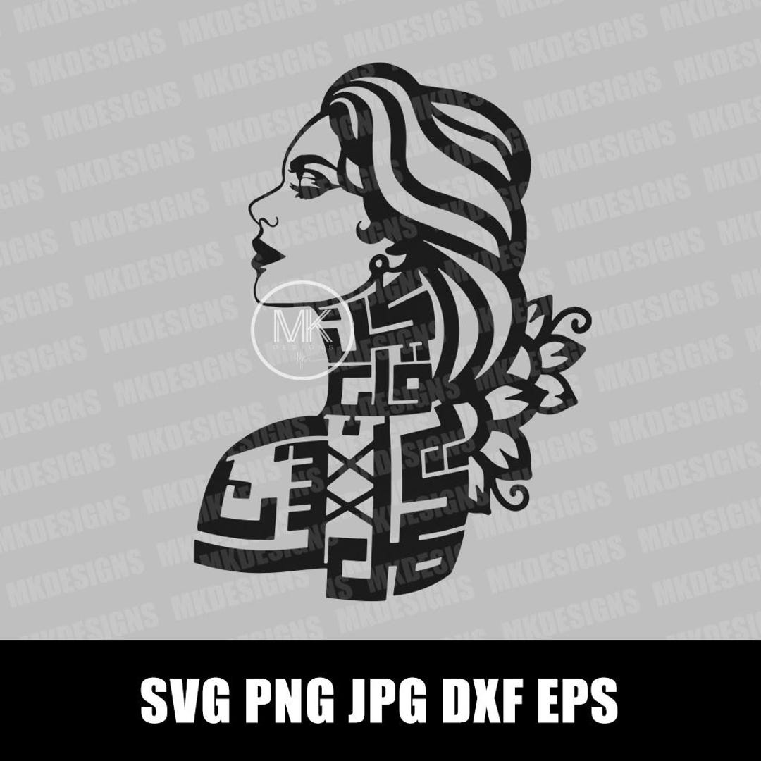 Woman With Arabic Calligraphy Art | Retro | Digital Files | SVG ...