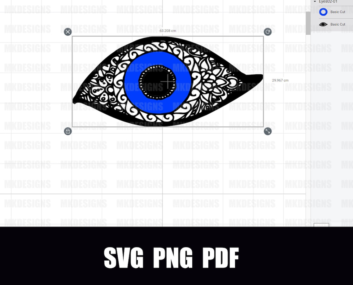 Layered SVG Blue Eye Cricut Cut File Protection From Evil Eye | Etsy