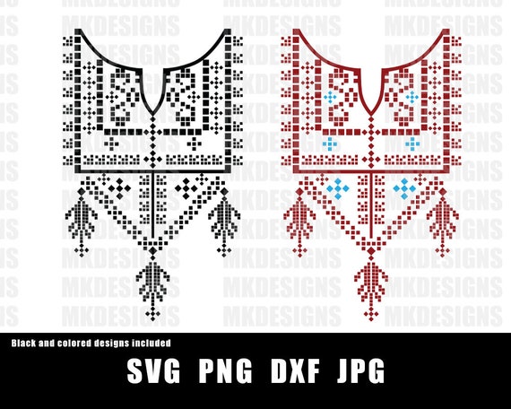 Beautiful Palestinian Tatreez Design SVG Tatreez Design | Etsy