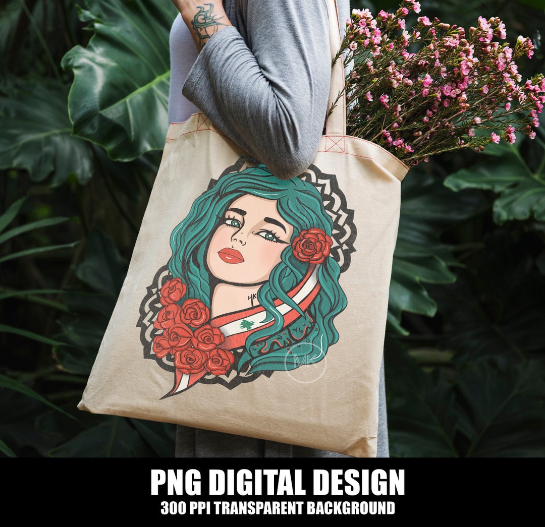 Beautiful Lebanese Woman Design | Lebanon Flag | PNG Design ...