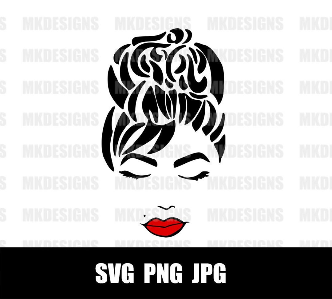 Layered SVG Lady Digital Cricut Designs Transparent Cut File Fashion ...