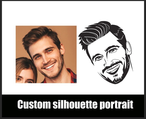 Custom Silhouette Portrait Photo to Vector Bloggers - Etsy