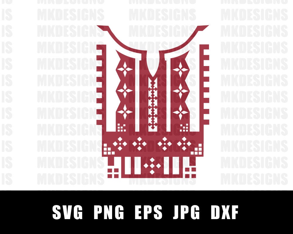 Beautiful Palestinian Tatreez Design | SVG Tatreez Design | Sublimation ...