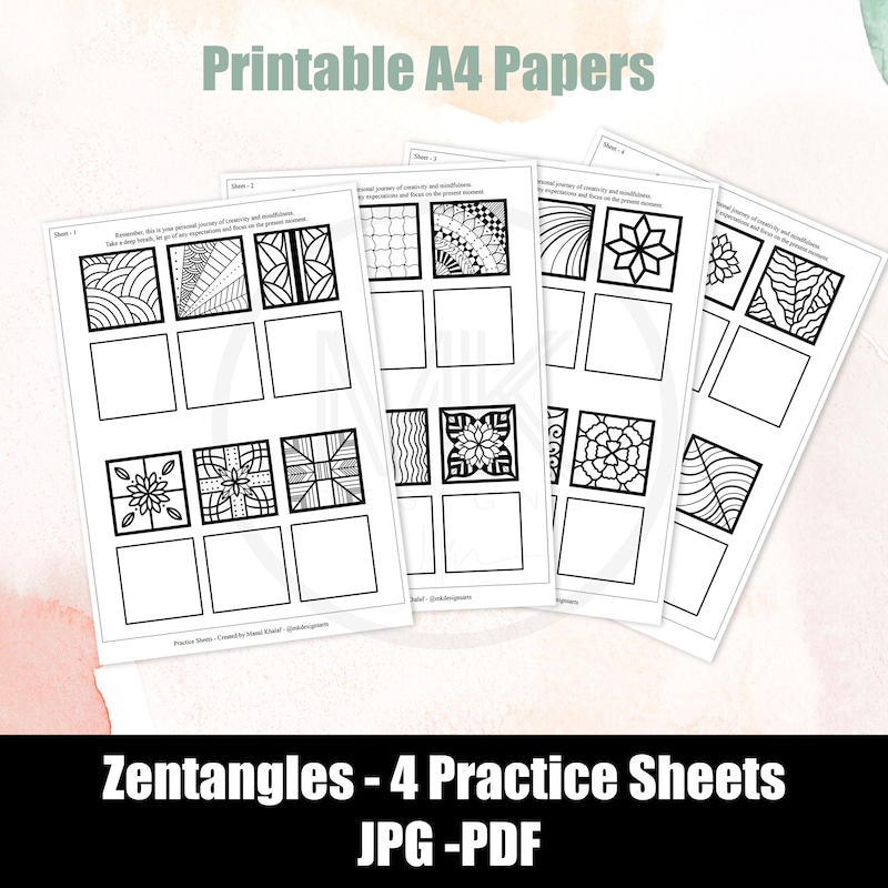 Zentangle Doodles - Etsy