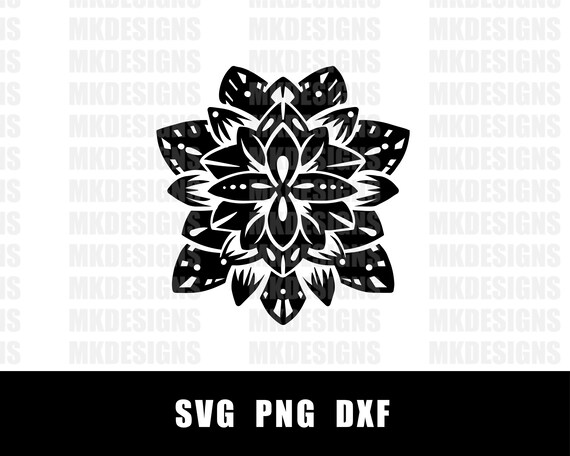 Flower Design SVG Cut File Floral Mandala | Etsy