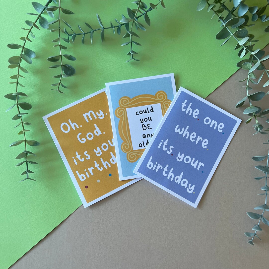 Friends TV Show Birthday Card / Greetings Card A6 - Hand Drawn ...