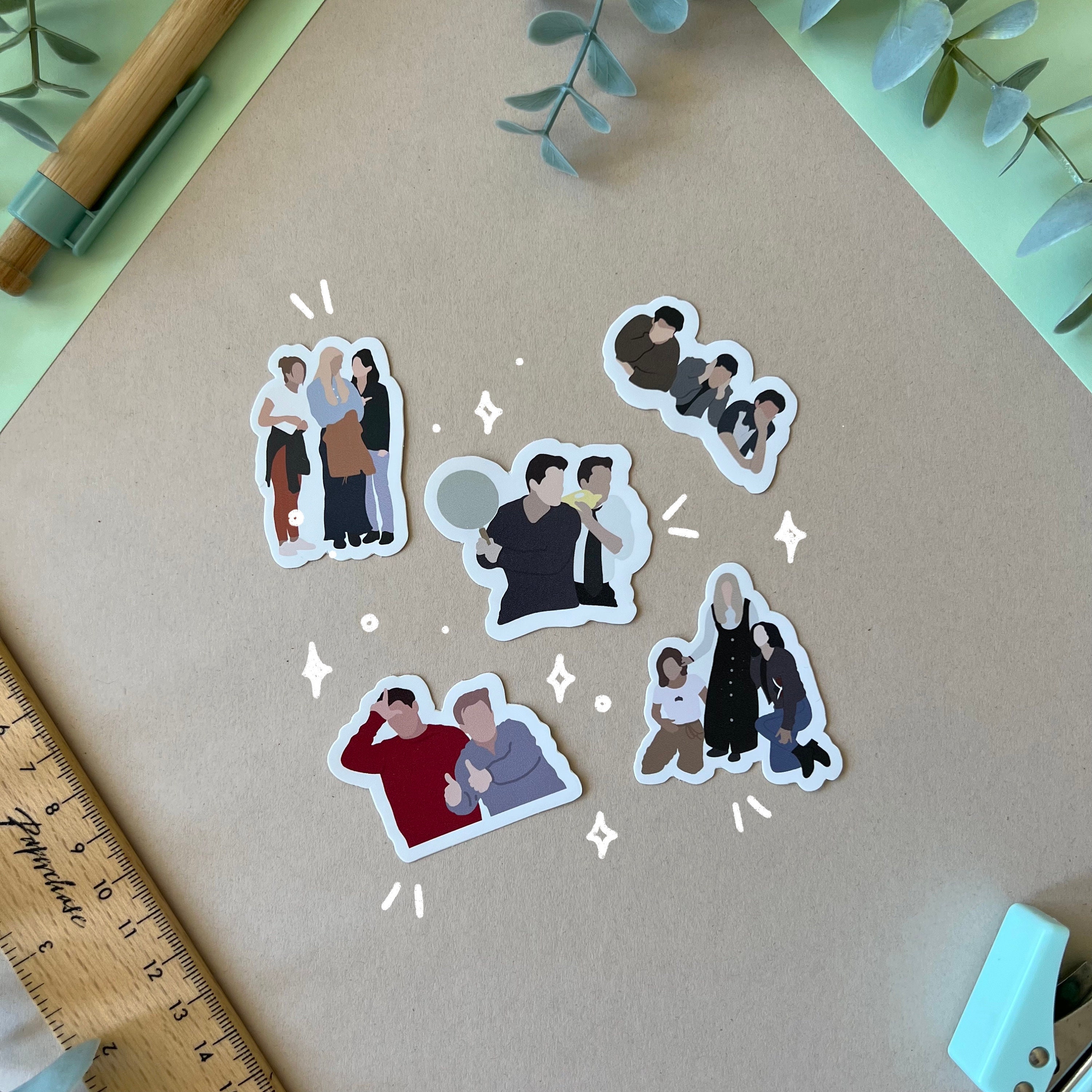 FRIENDS TV Show Characters Illustration Sticker Pack Digital - Etsy
