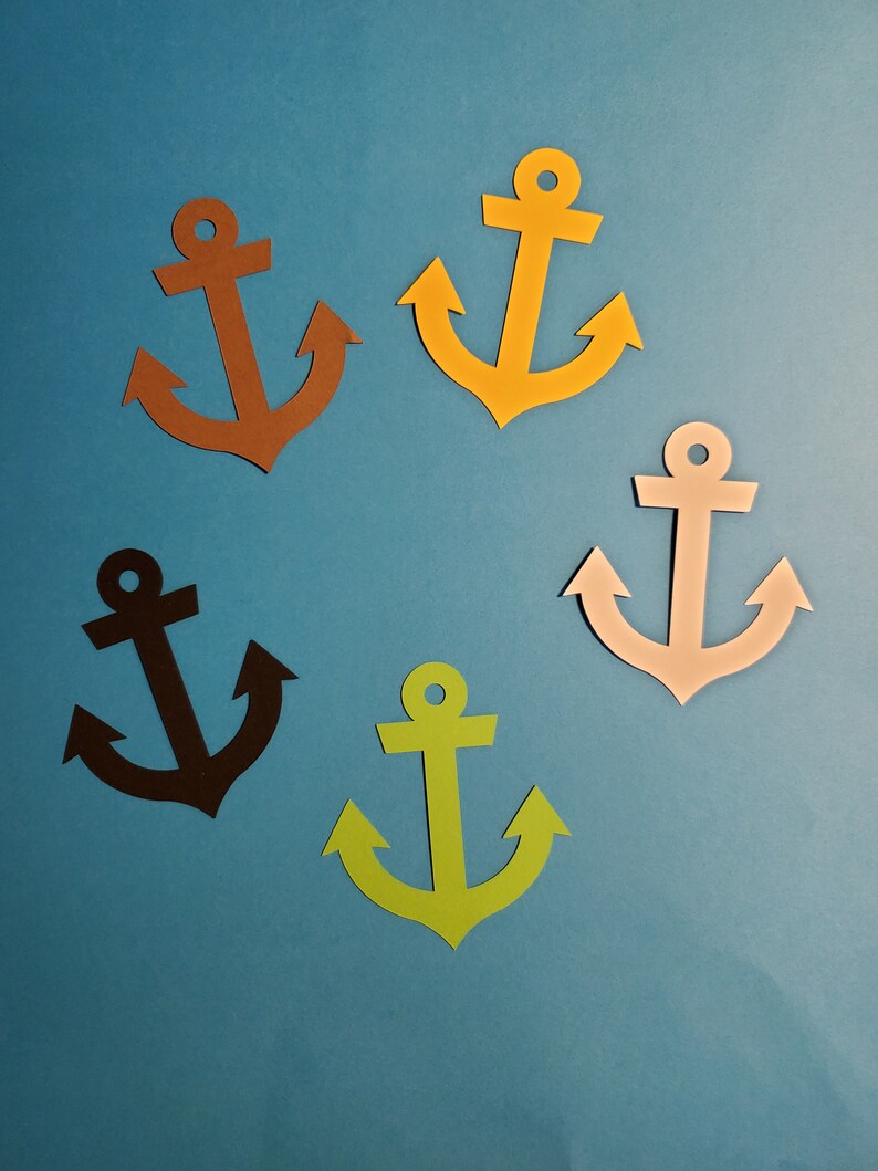 Die Cuts Anchor 20 Pieces Different Colors & Sizes Cardstock Paper ...