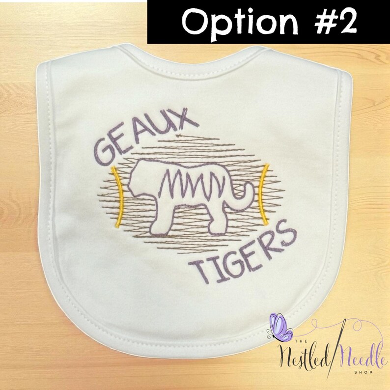LSU Embroidered Baby Bib and Burp Cloth Set/louisiana State Football ...