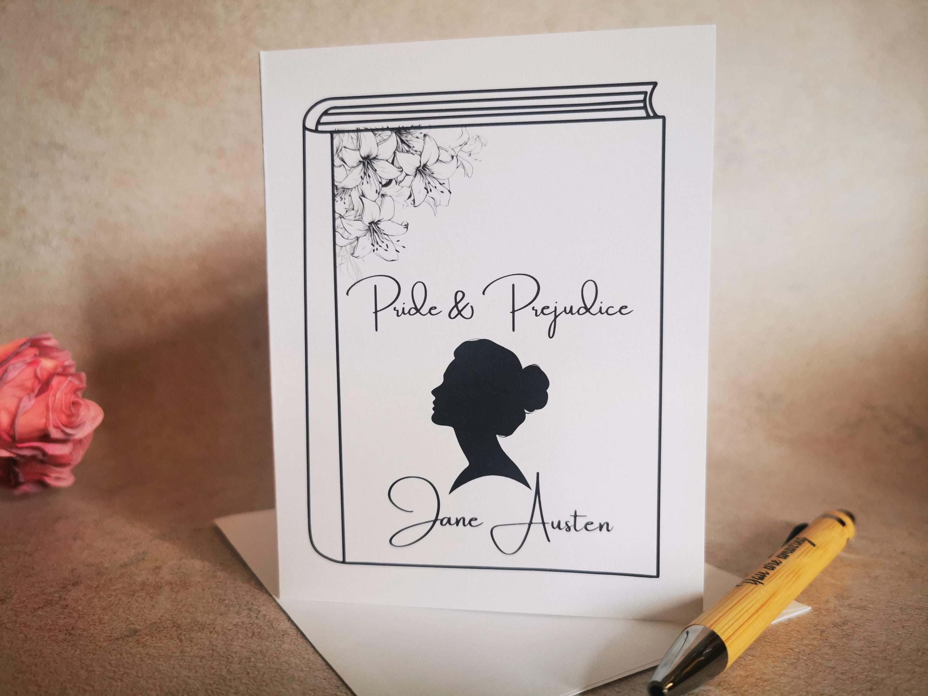 Jane Austen Pride and Prejudice Blank Greeting, A6 Literature Birthday ...