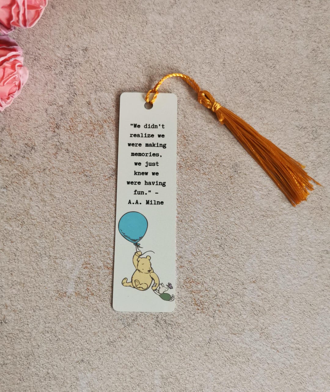 Winnie the Pooh Bookmark, A.A. Milne Quote Bookmark, Pooh Bear Reading ...