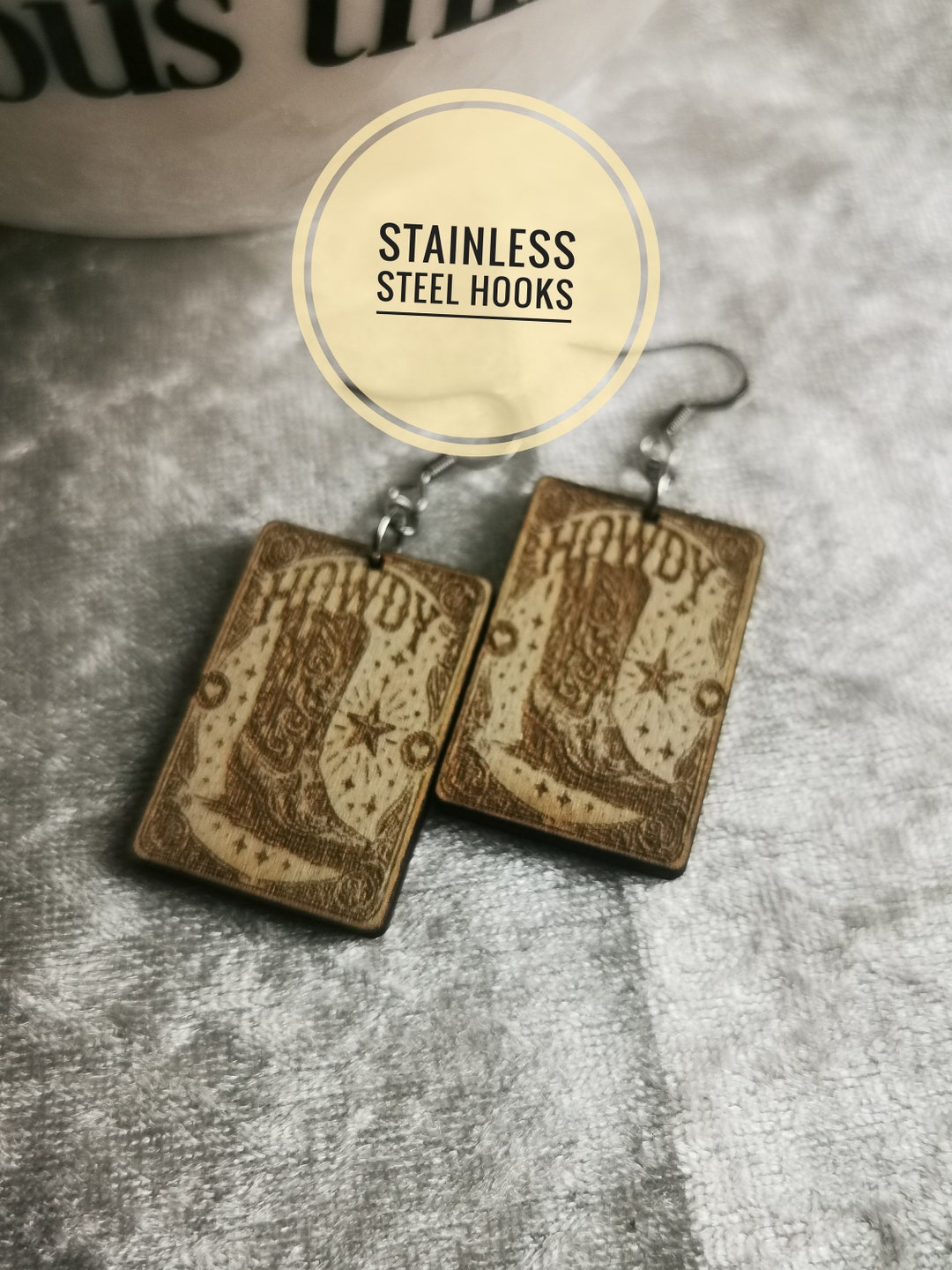 Howdy Cowboy Boot Earrings, Wild West Tarot Inspired Jewellery for ...