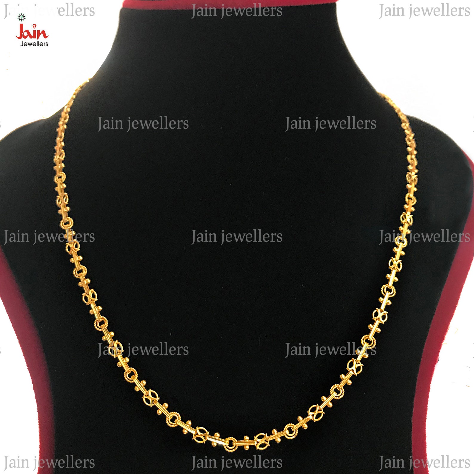 18kt 22kt Real Yellow Gold Cuban Cross Link Chain Hallmark - Etsy