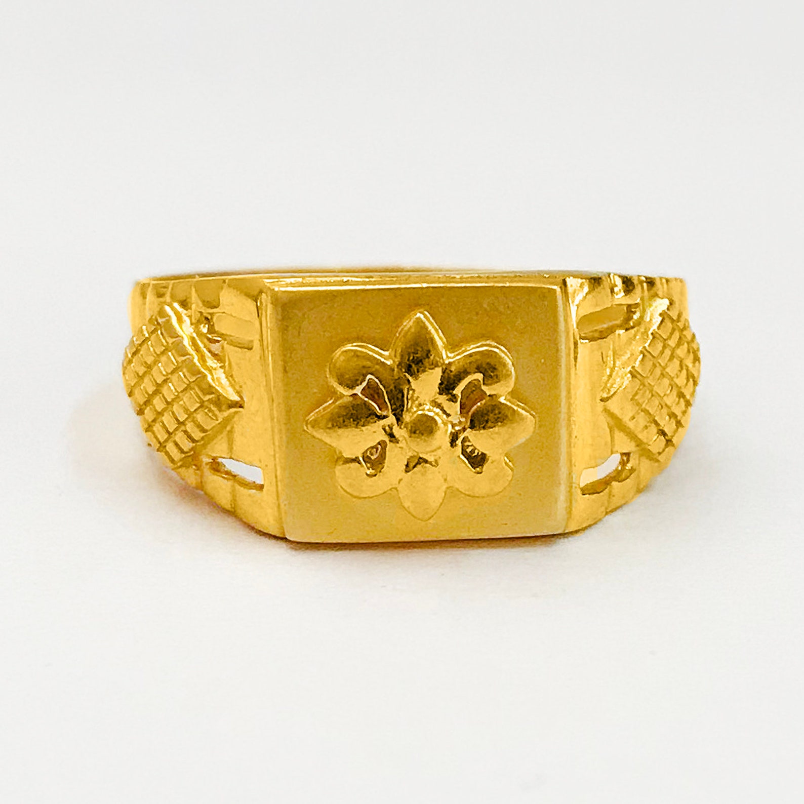 Fine Jewelry 14K, 18K, 22K Real Solid Yellow Gold Ring, Hallmark ...