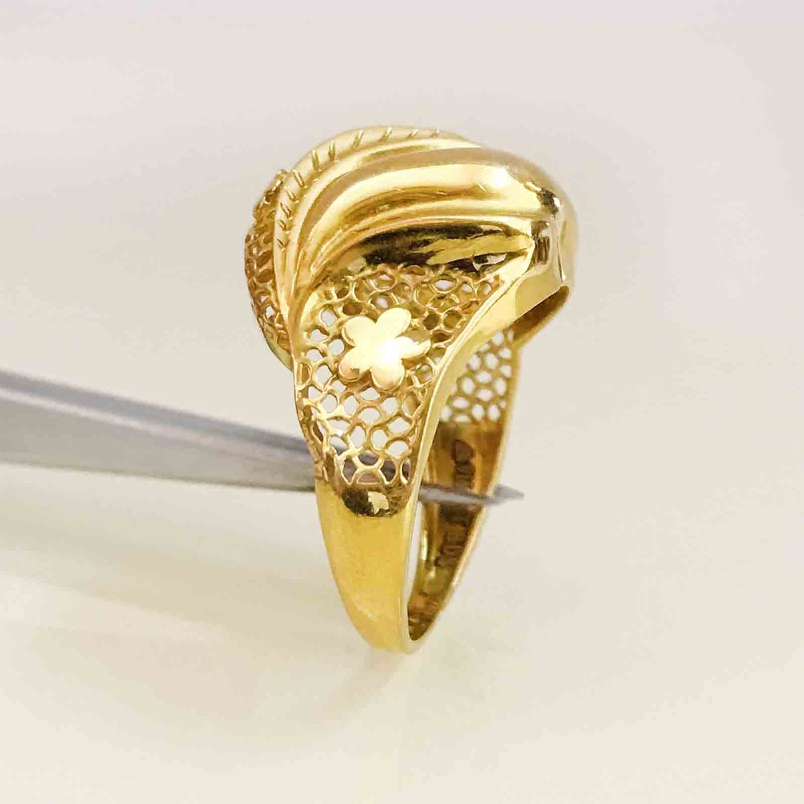 Fine Jewelry 22 Kt Real Solid Yellow Gold Ring Hallmark - Etsy