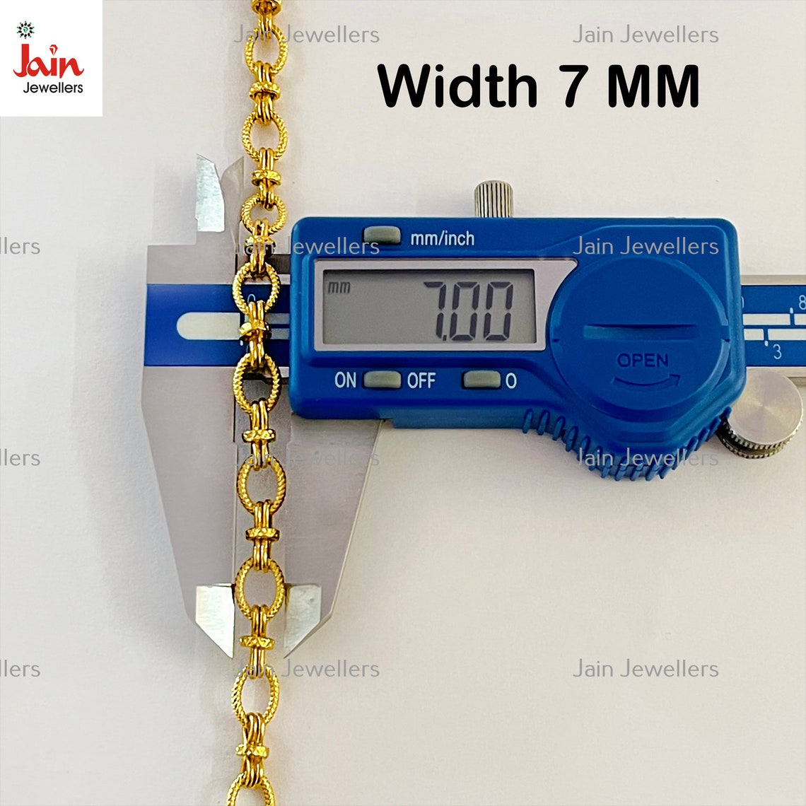 18 Kt, 22 Kt Hallmark Real Gold Cable Link Chain Men's Necklace Width ...