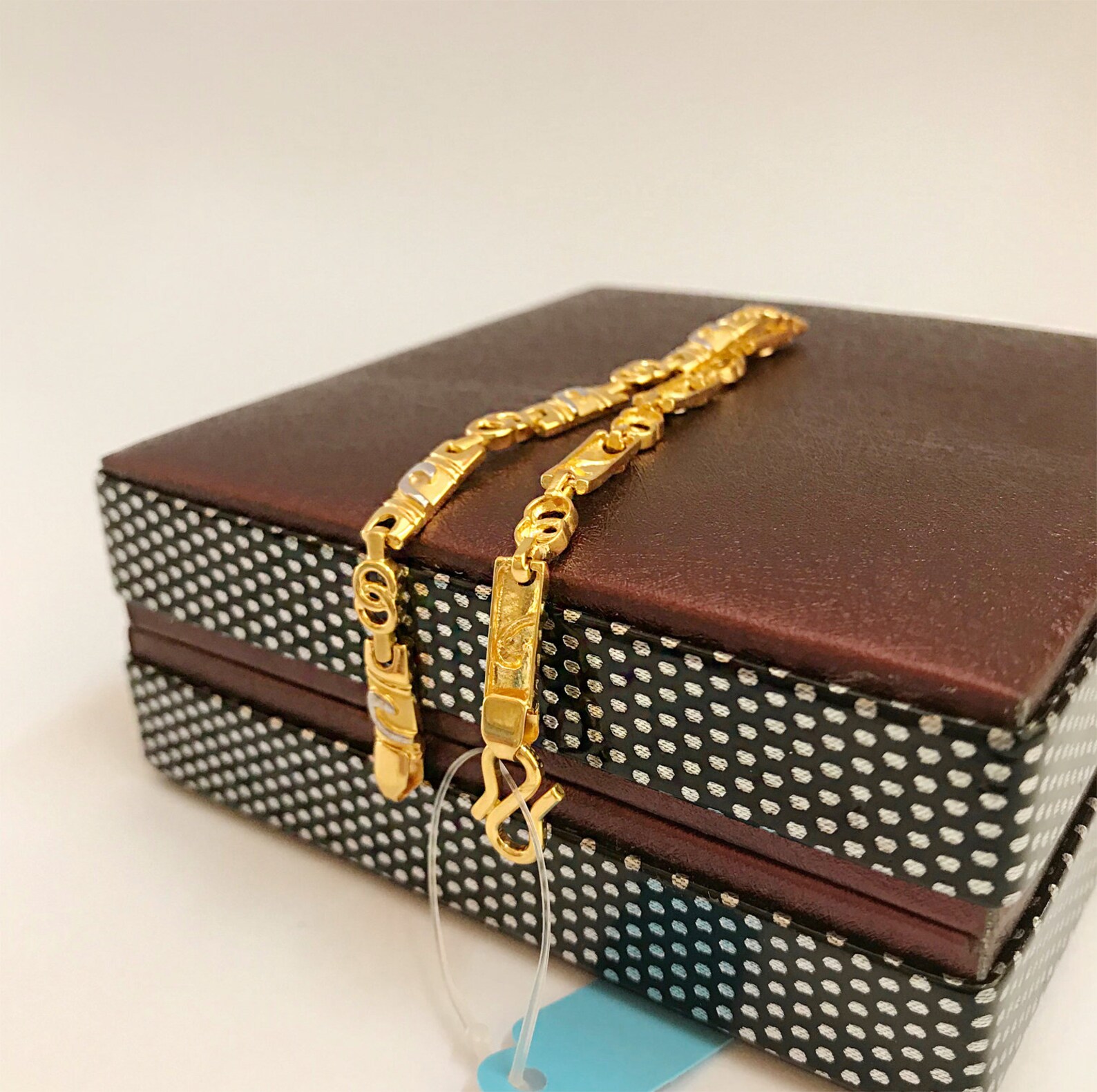 18kt 22kt Hallmark Stamped Real Solid Yellow Gold 2 Tone - Etsy