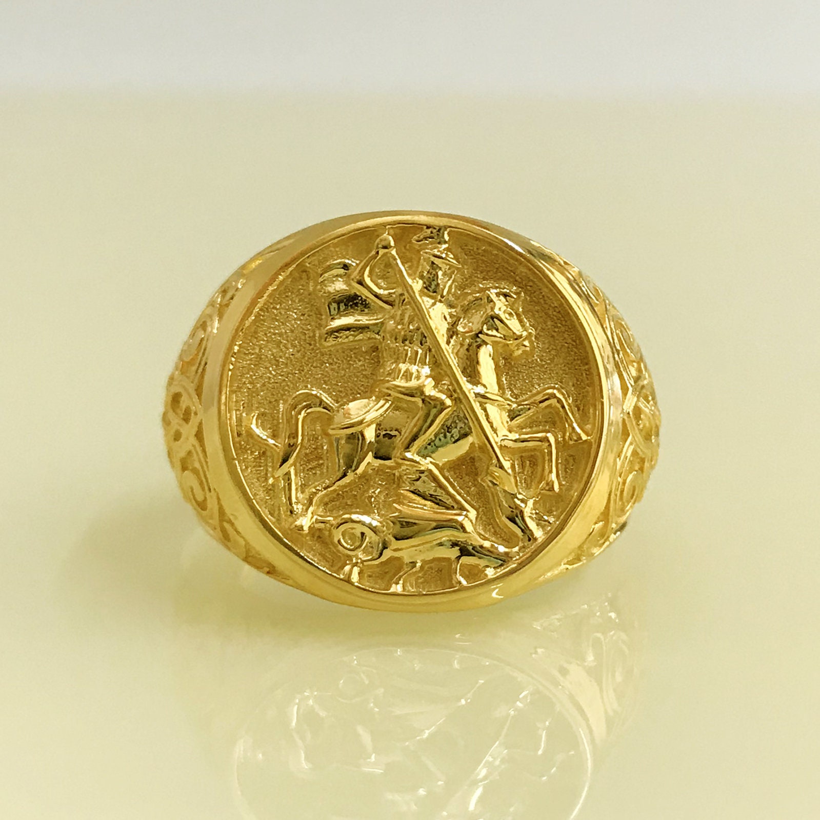14kt,18kt, 22kt Real Solid Yellow Gold Men's Ring, Hallmark Stamped ...