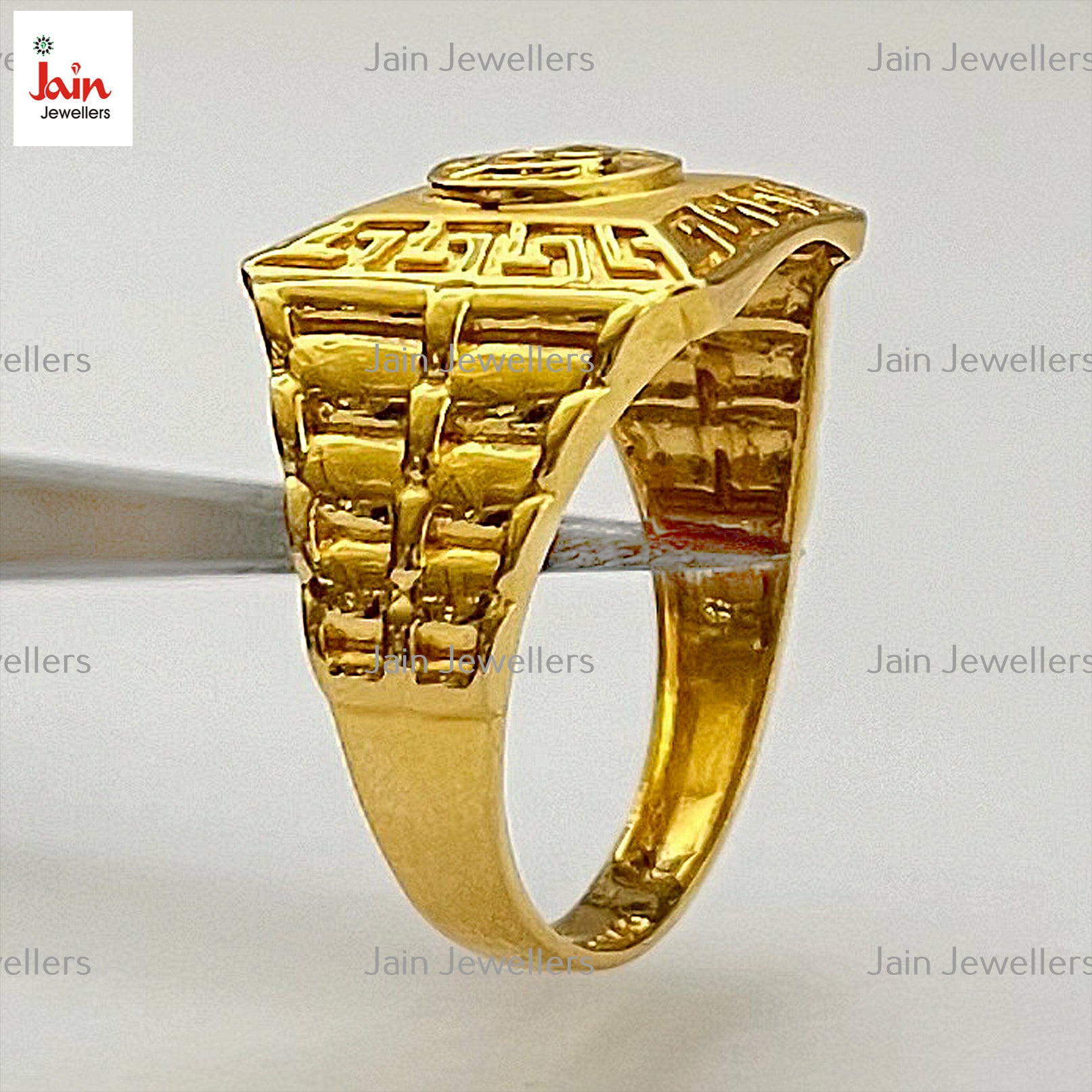 18 Kt, 22 Kt Hallmark Real Solid Yellow Gold BMW Signet Handmade Men's ...