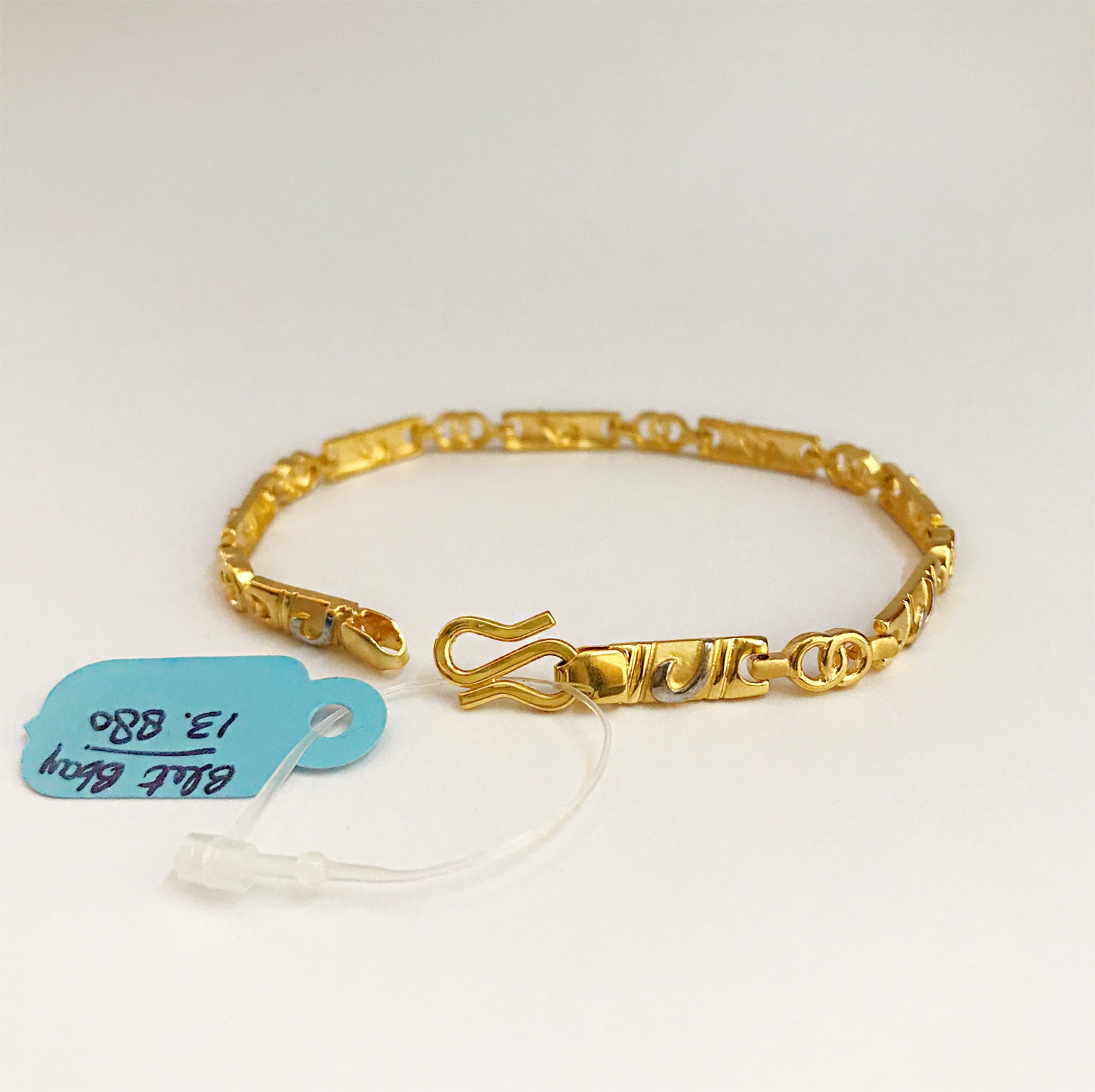 18kt 22kt Hallmark Stamped Real Solid Yellow Gold 2 Tone - Etsy